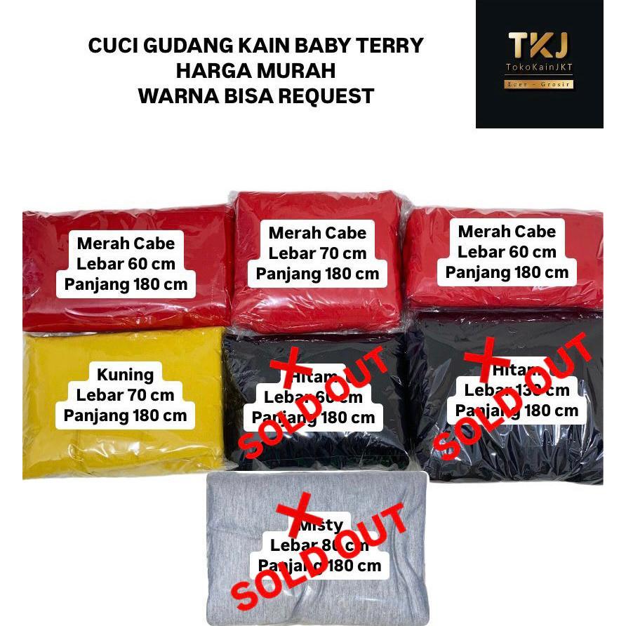 Jual Cuci Gudang Kain Baby Terry, Rib, Scuba, Coco Stretch Harga Murah ...