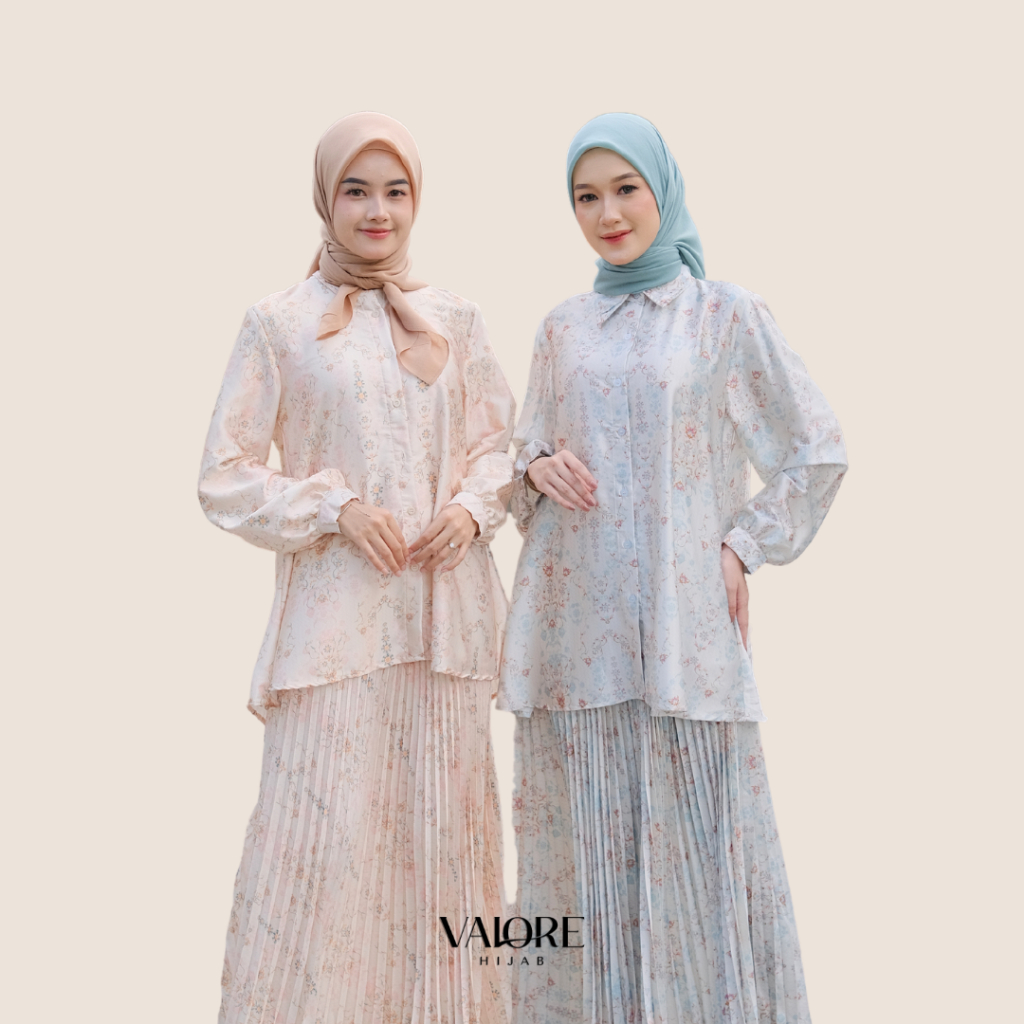 Jual Valore Hijab - One Set Plisket Lady Sky Series | Shopee Indonesia