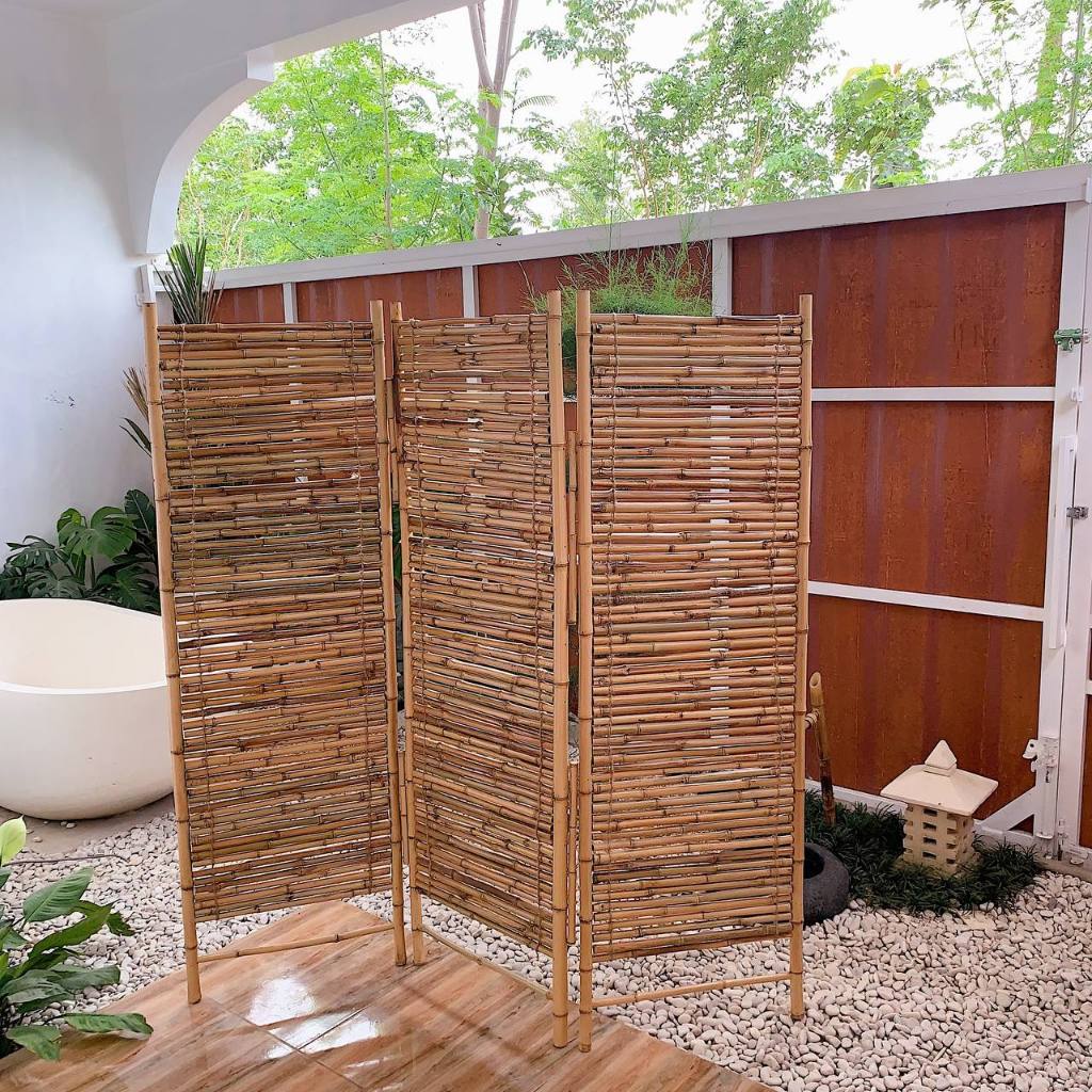 Jual Pembatas Ruangan Sketsel Bambu Sekat Partisi Ruangan Bambu ...