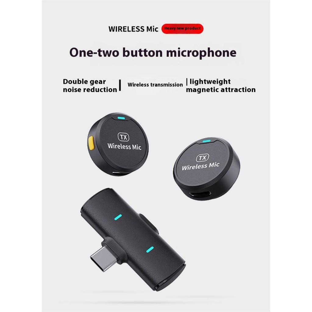 Jual M1 wireless lavalier microphone, one to two, live broadcast ...