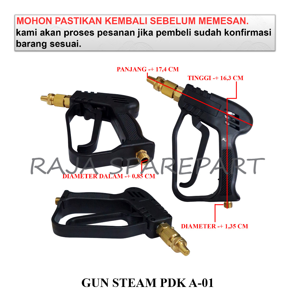 Jual GSP GUN STEAM JET CLEANER / SPRAY GUN JET CLEANER / GUN STEAM PDK ...