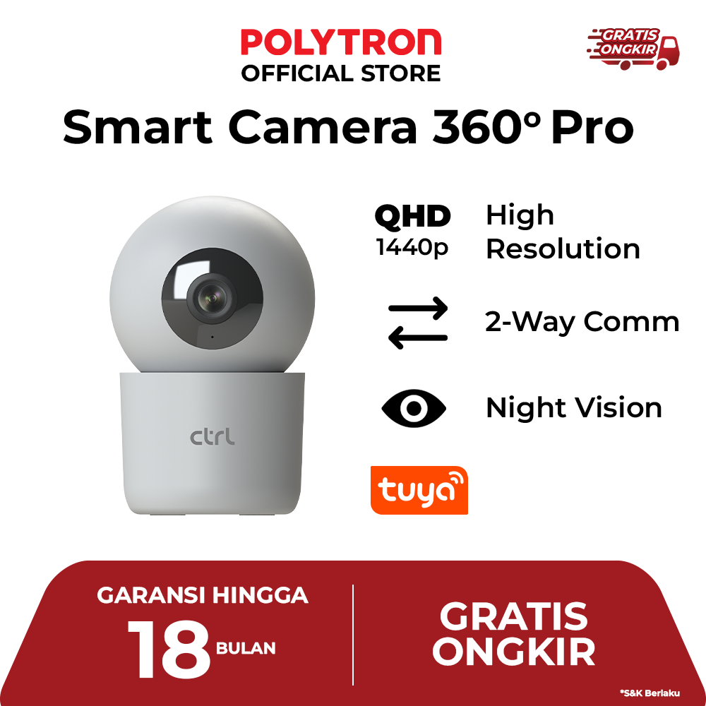 Jual CTRL Smart IP Camera 4MP Indoor PTZ 360 CCTV WiFi Garansi 18 Bulan SC INZ41 | Shopee Indonesia
