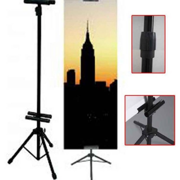 Jual KODE FN8Q Stand 2 sisi alat display poster Tripod besi | Shopee ...