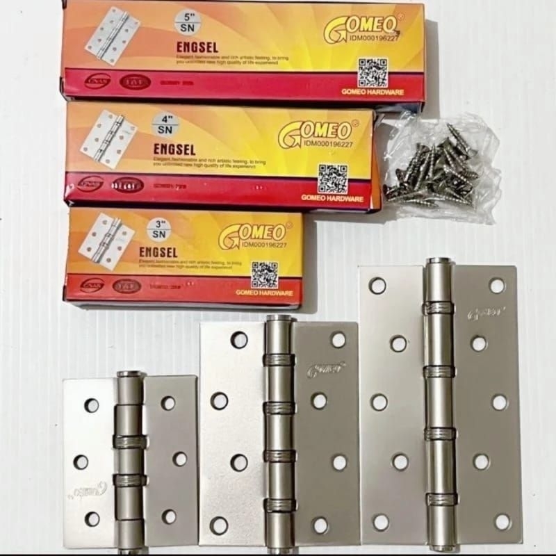 Jual Engsel Pintu Jendela Bearing TEBAL GOMEO 3 Inch SILVER - GOLD ...