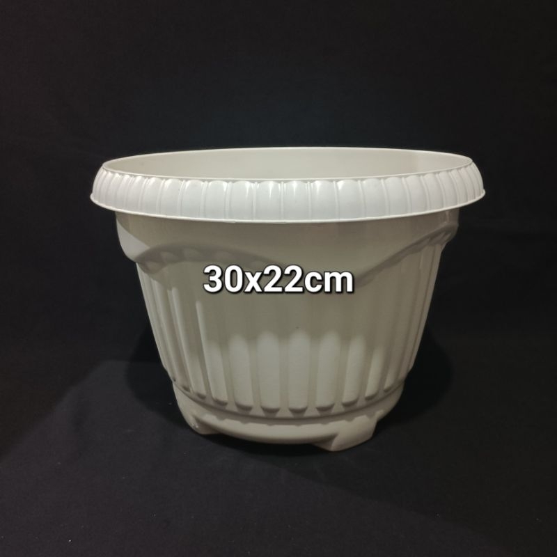 Jual POT TANAMAN BUNGA POT PLASTIK BULAT 30X22CM POT BUBGA DIAMETER ...