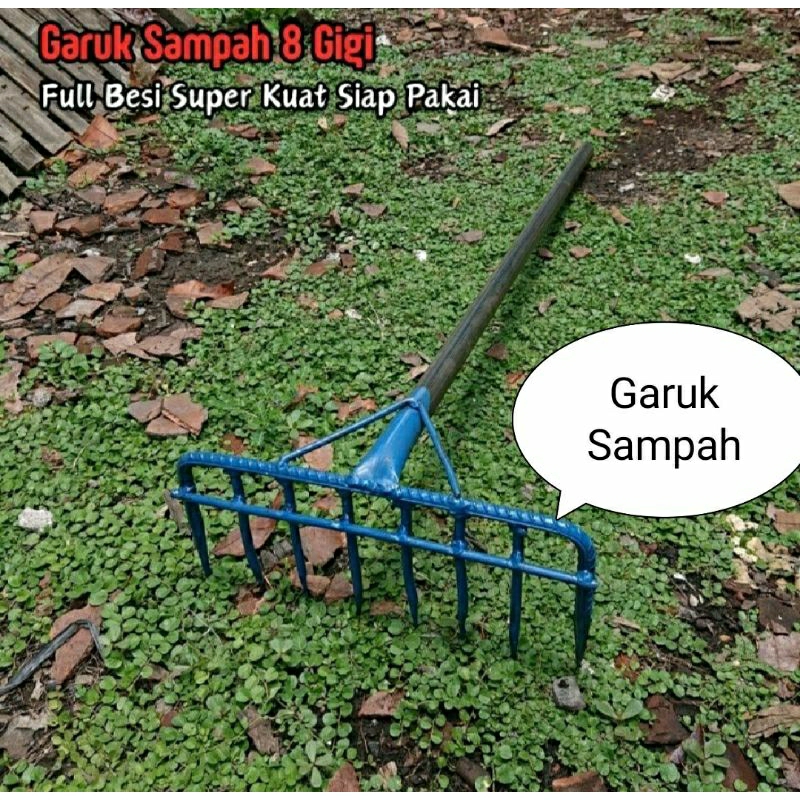Jual Garukan Sampah Mata 8 Panjang 85cm / Garuk Sampah / Garu Full Besi ...