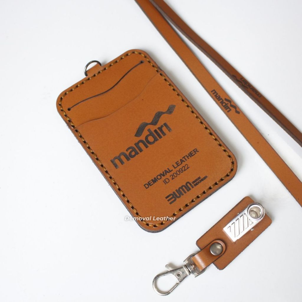 Jual ID CARD KULIT ASLI CUSTOM NAMA PERUSAHAAN KARTU IDENTITAS HOLDER ...