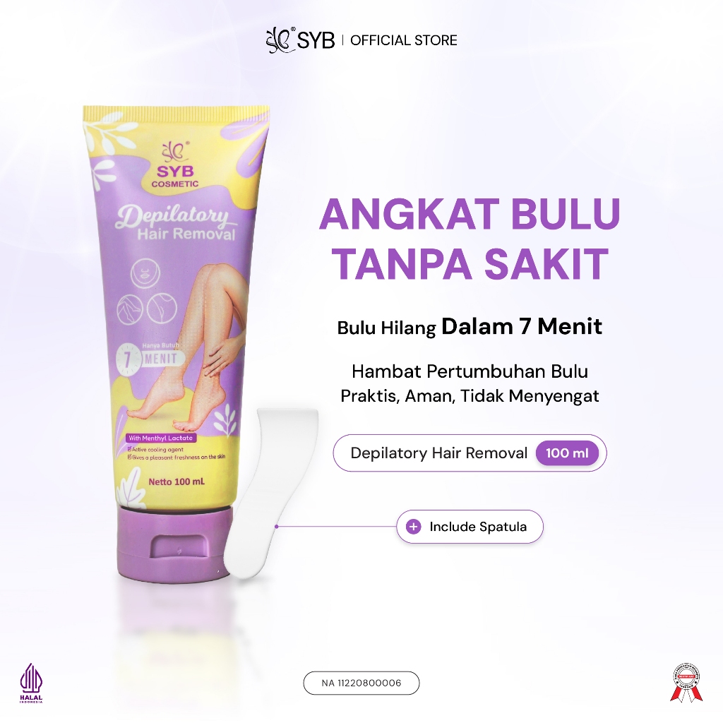 Jual NEW SYB DEPILATORY HAIR REMOVAL 100 ML [Cream Pembersih Bulu Hanya ...