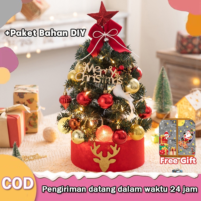 Jual DIY Menghias Pohon Natal 45cm (Termasuk Aksesoris) Mini Christmas ...