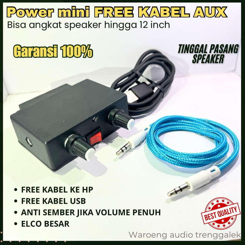 Jual Power Ampli Mini 5 volt Free Kabel Aux 3,5mm | Shopee Indonesia