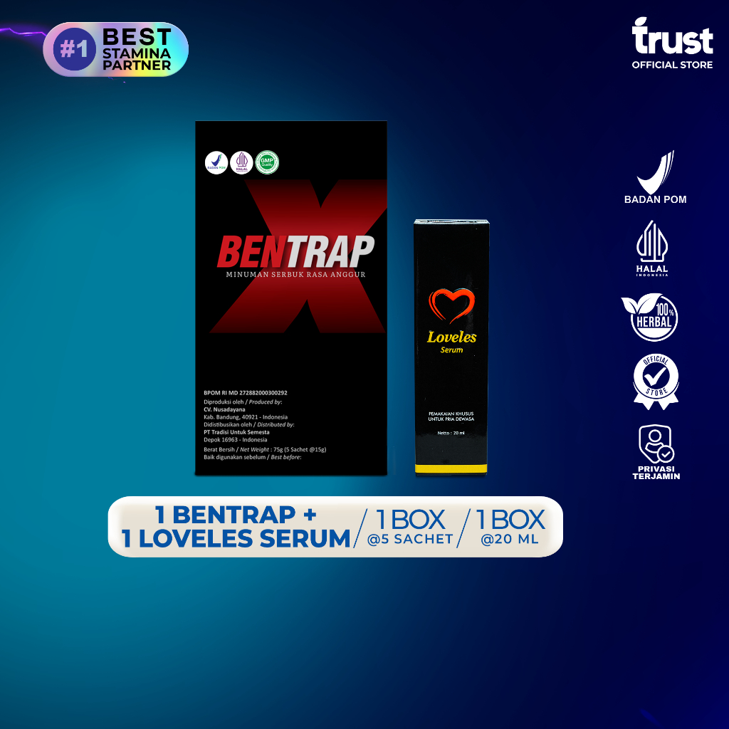 Jual Bentrap 1 Box + Loveles Serum 1 Box | Shopee Indonesia