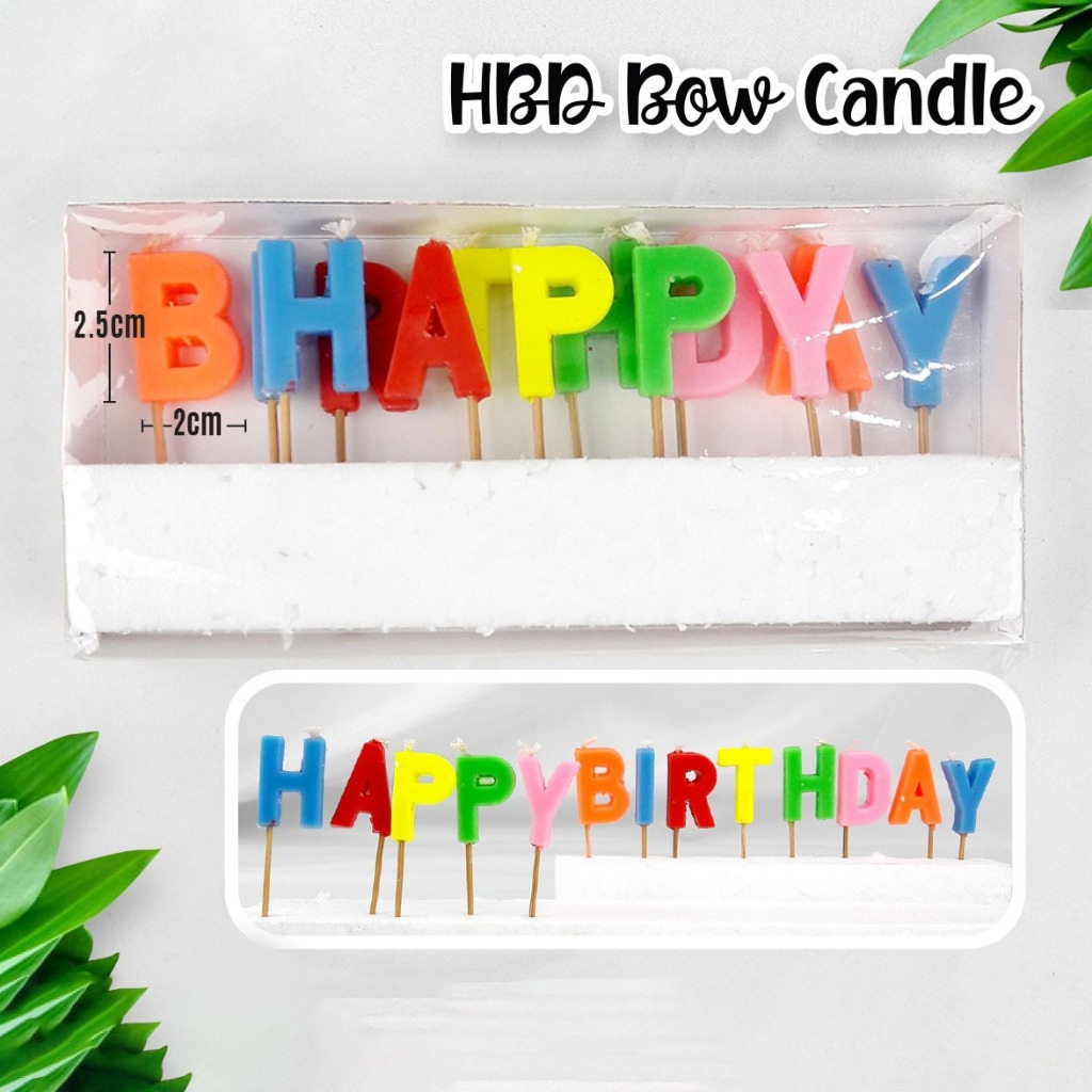 Jual Lilin HBD Candle Red| Pink| Bow (1 Bal 12 Set) | Shopee Indonesia