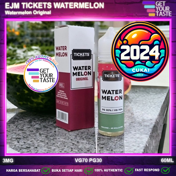Jual Liquid EJM Tickets Brew Watermelon 60ML Freebase by Ticket ...