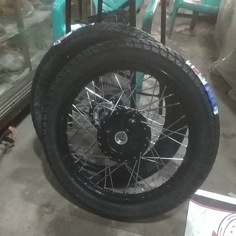 Jual set velg vrossi HITAM DOFF/kusam/lengkap ban irc NR 65/Rx King ...