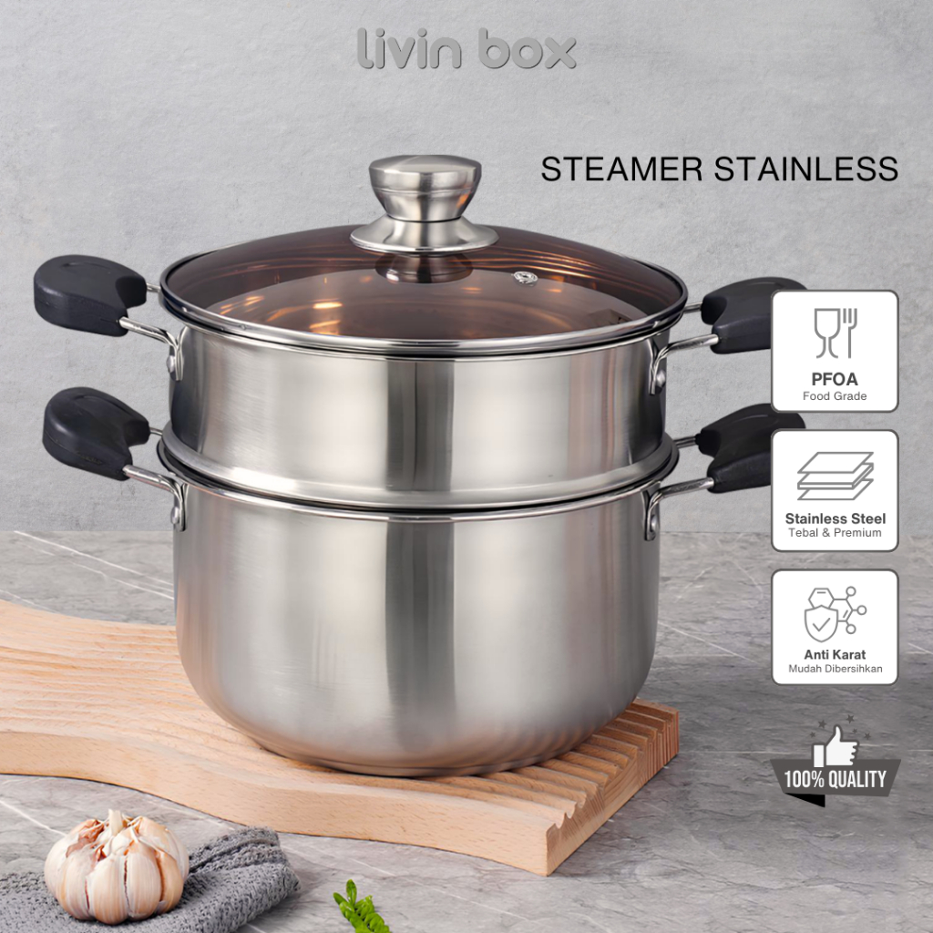 Jual [PREMIUM] Funnycook Panci 2 Susun Kukus Stainless Stell Food Grade ...