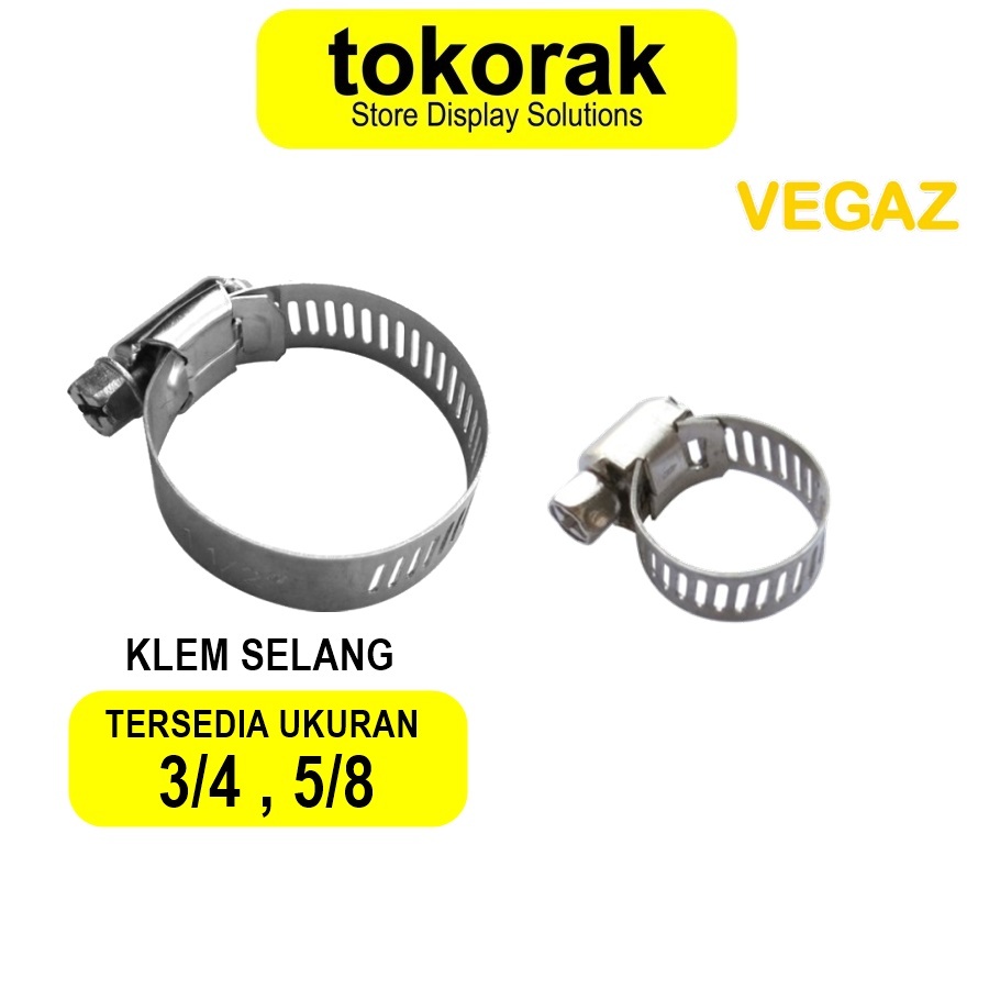 Jual KLEM SELANG STAINLESS 5/8 3/4 INCH HOCE CLAMP KLEM RING KLEM PIPA ...