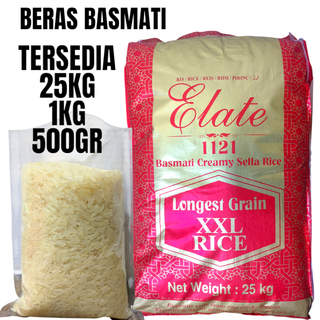 Jual Beras Basmati india 25kg Termurah Asli Premium Beras Basmati Elate ...