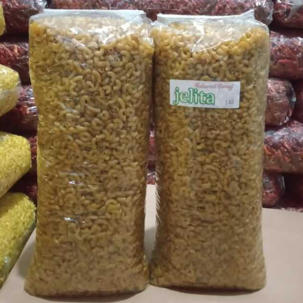 Jual [Bal] Makaroni Mekar Makroni Mentah Merk JELITA/bal Berat Isi 5KG ...