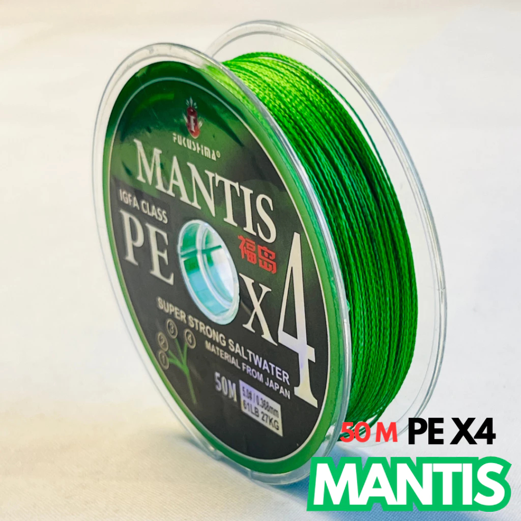 Jual Senar Pancing PE X4 50 Meter Connecting Warna Hijau Mantis ...
