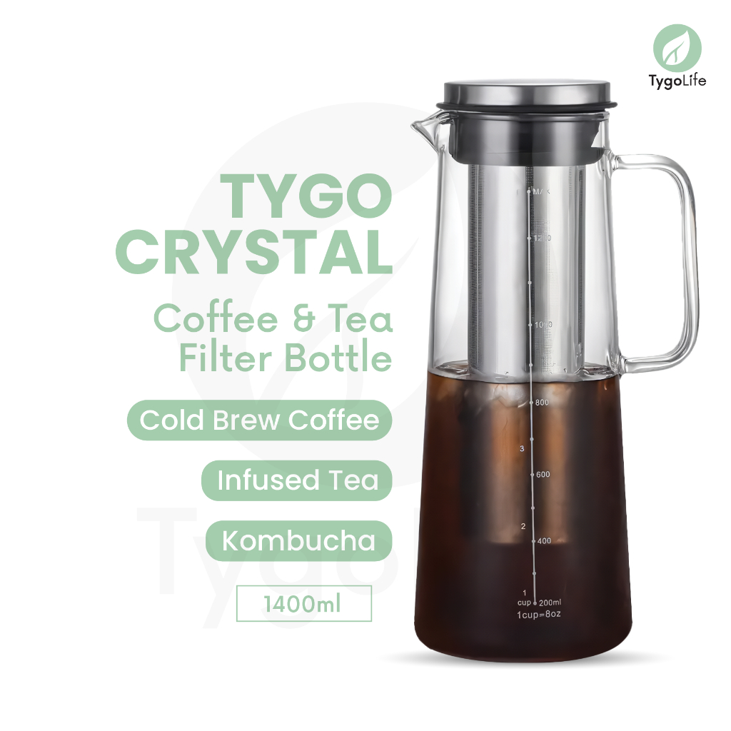 Jual TYGO CRYSTAL COFFEE & TEA FILTER BOTTLE 1400ML UNTUK COLD BREW ...