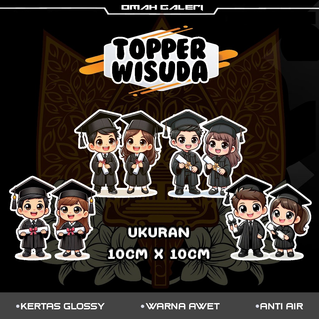 Jual TOPPER WISUDA GEMOY / TOPPER WISUDA LUCU / TOPPER WISUDA KULIAH ...