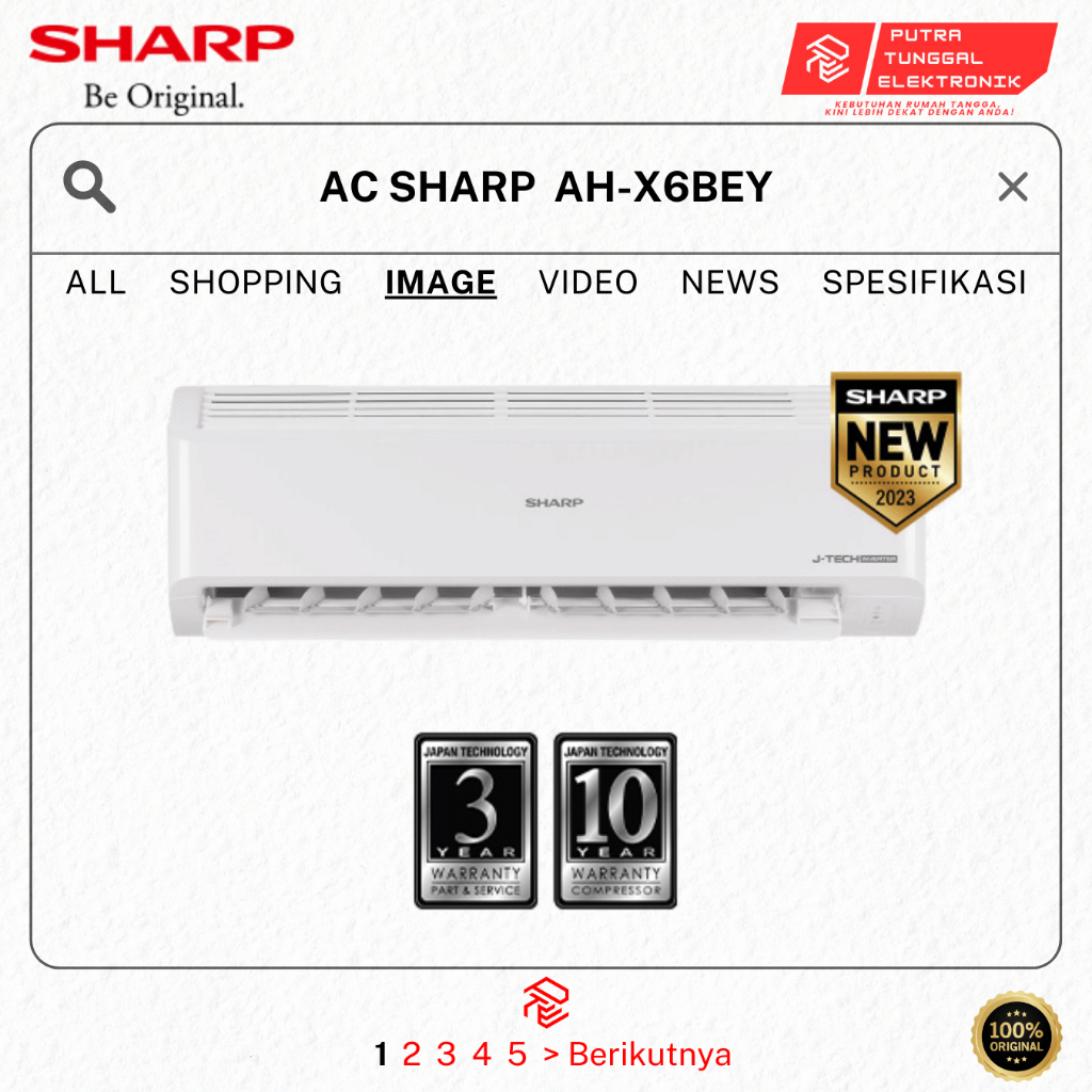 Jual AC SHARP AH-X6BEY 0.5 PK 100% ORIGINAL SHARP | Shopee Indonesia