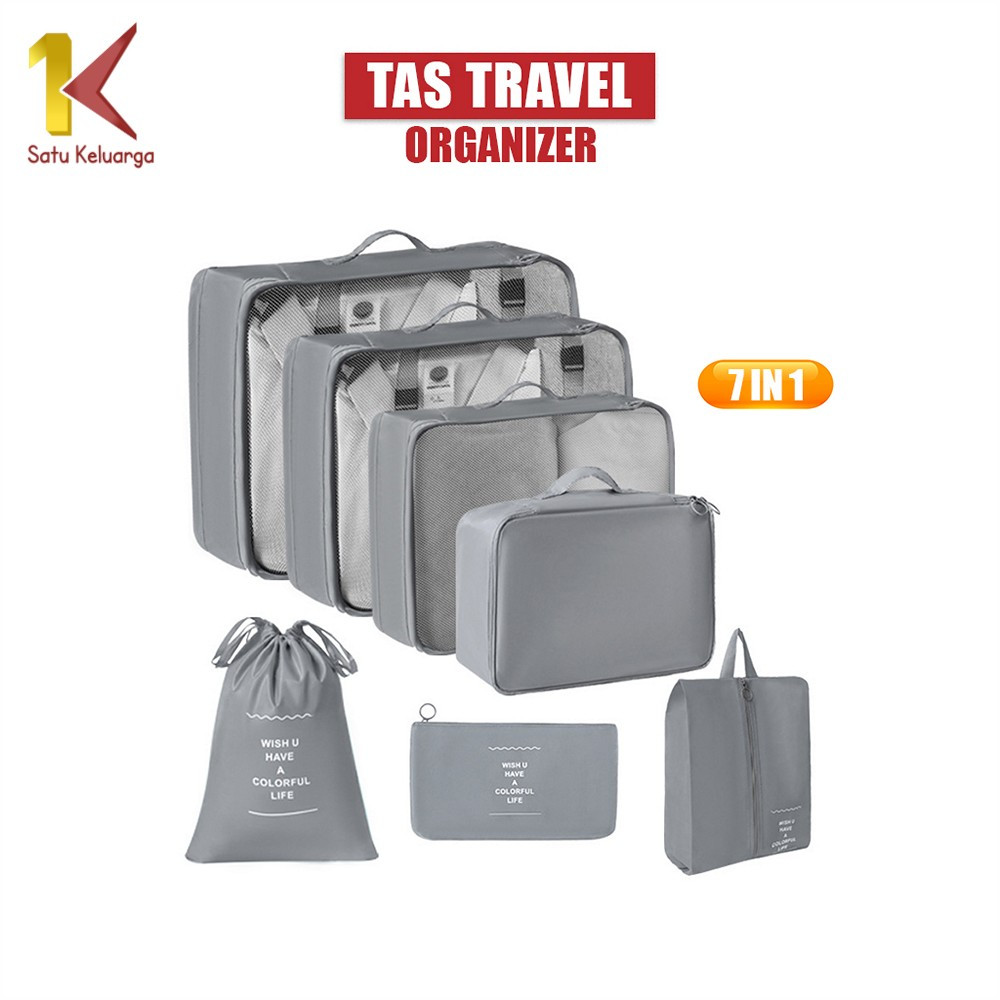 Jual Satu Keluarga Tas Travel Organizer 7IN1 C1185 Tas Packing dalam ...