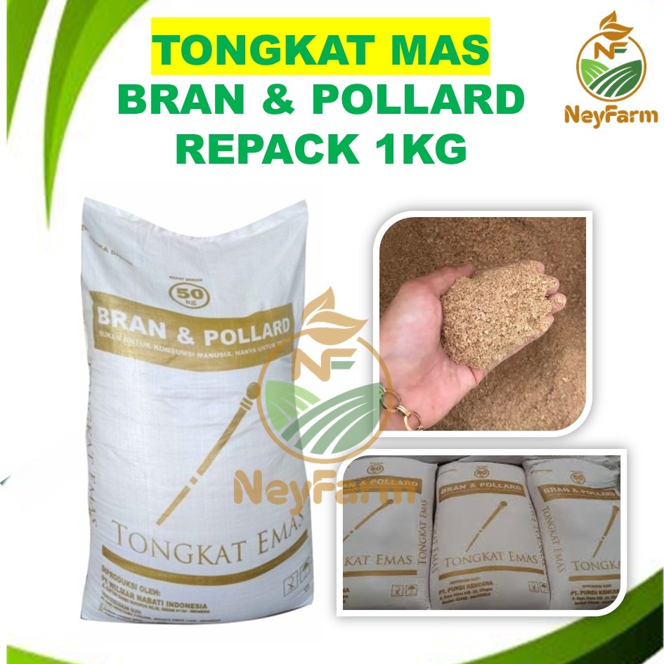 Jual Brand Pollard Tongkat Emas Repack 1kg Polar Pakan Sapi - Polar ...