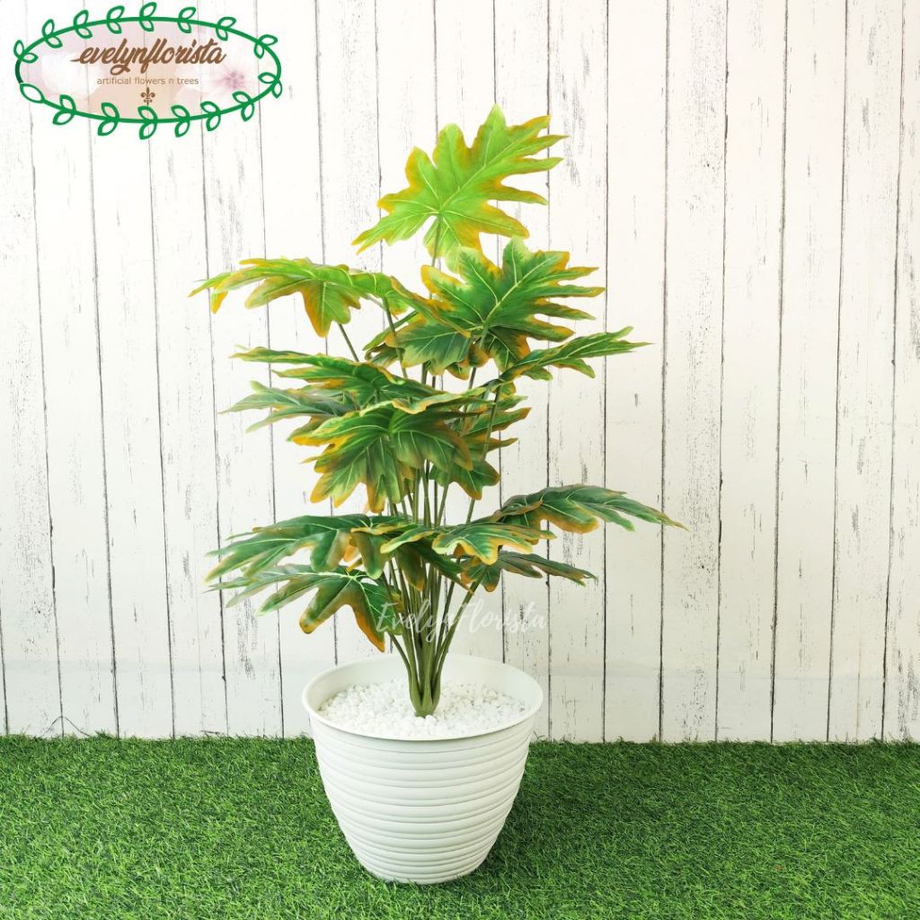 Jual Pohon Hias Artificial Monstera Jari Philo Semilatex X18 Pot Tawon ...