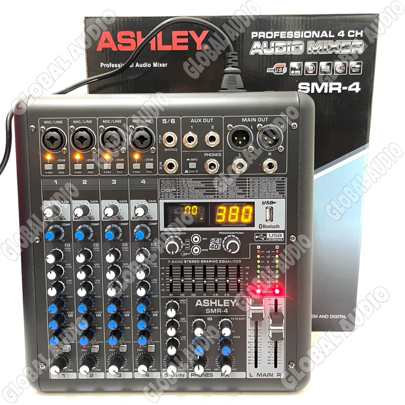 Jual Mixer Ashley SMR 4 Original 4 Channel Bluetooth New Model Mixer ...