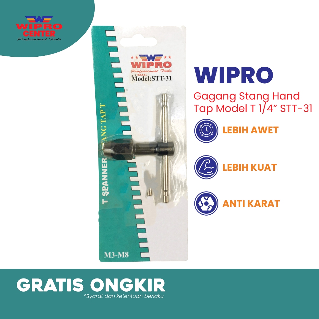 Jual WIPRO STT-31 GAGANG STANG HAND TAP MODEL T 1/4" HEAVY DUTY | Shopee Indonesia