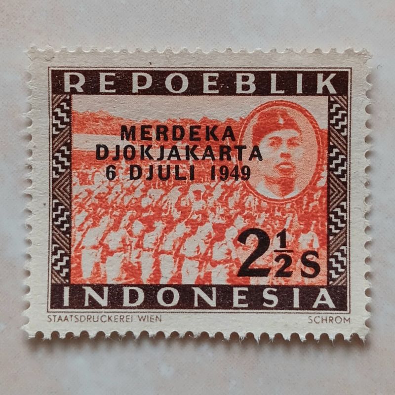 Jual (AF) Perangko Revolusi Cetakan Wina 2 ½ sen Repoeblik Indonesia ...