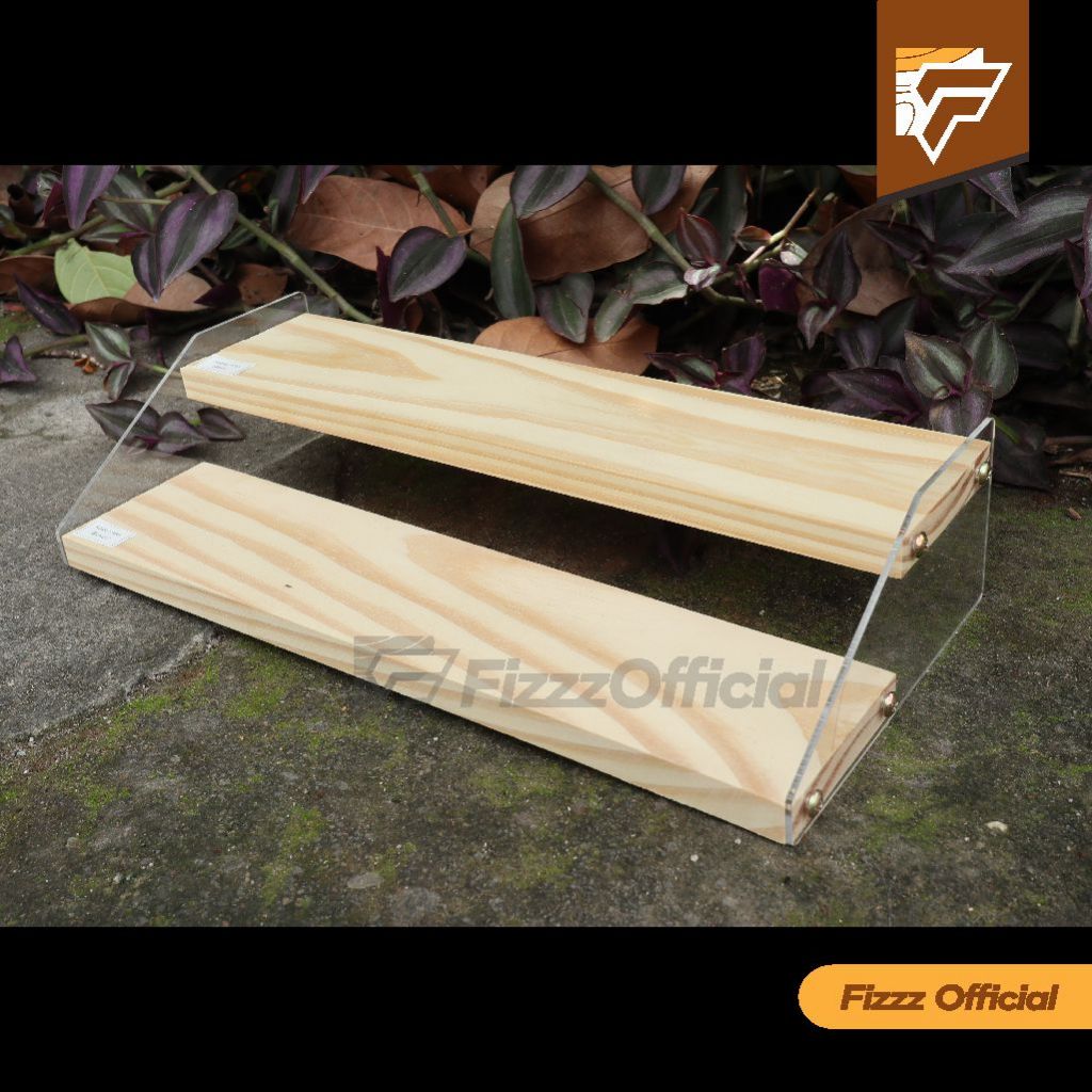 Jual Rak Kayu Akrilik Bening 2 Susun Aesthetic Tempat Penyimpanan ...