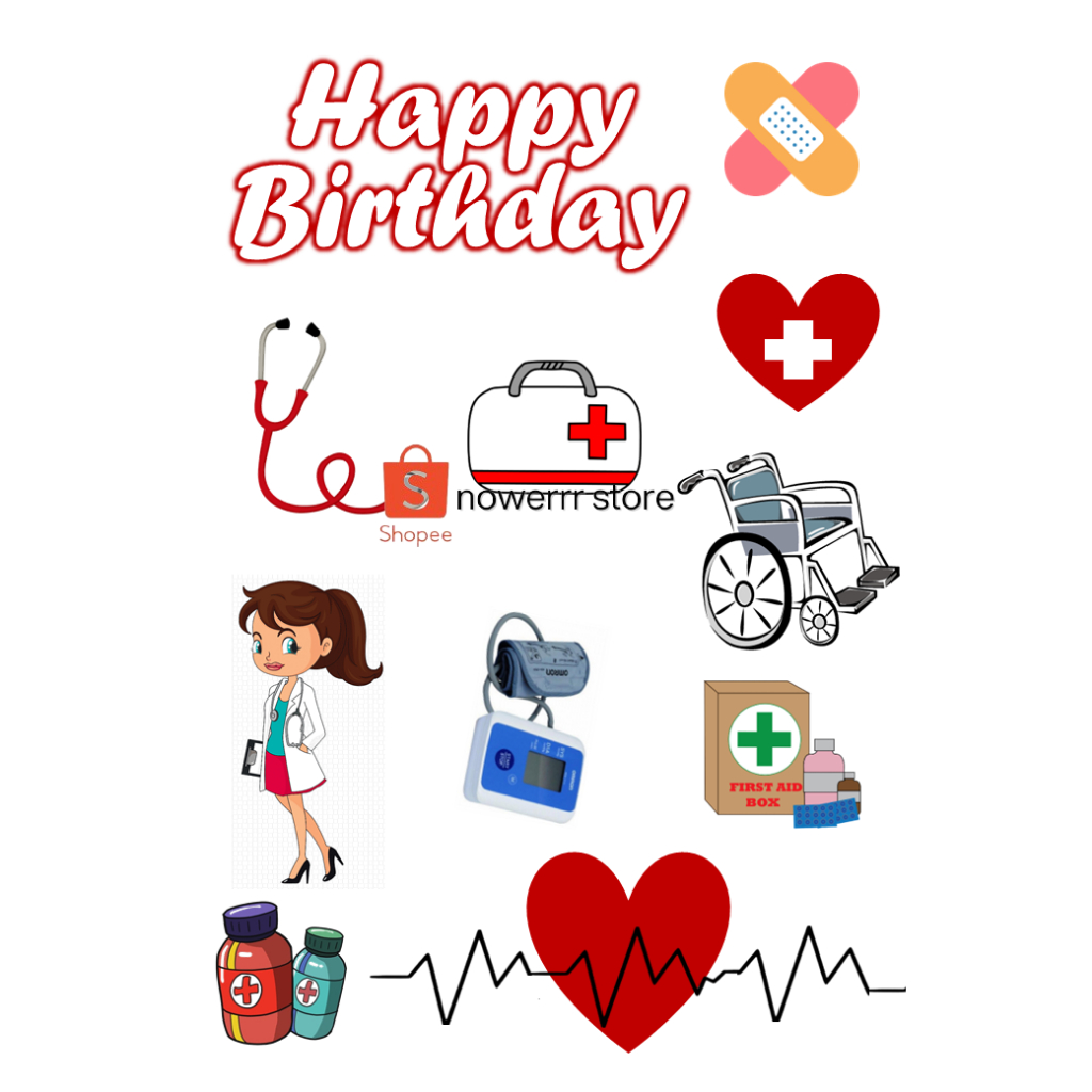 Jual Topper Medis Kesehatan Dokter/ Hiasan Kue Ultah Kesehatan | Shopee ...