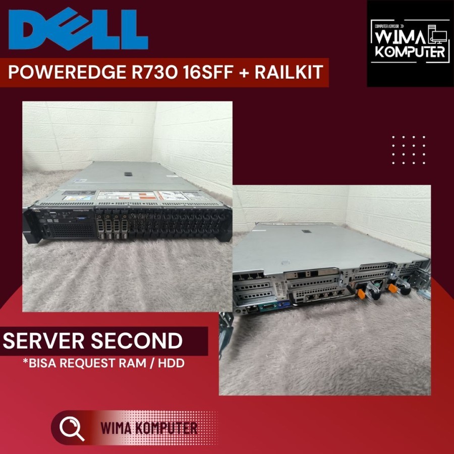 Jual Server Dell R730 Dual Xeon E5-2630 V3 16Core 32Thread 2.4Ghz Rackmount 2U | Shopee Indonesia