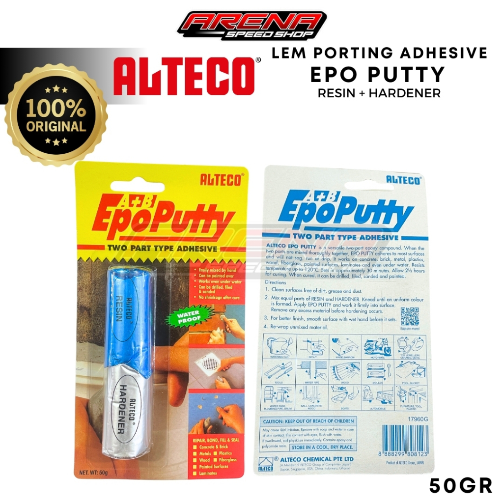 Jual ALTECO Lem Porting Eppo Putty 50Gr Lem Campur Adhesive Waterproof ...
