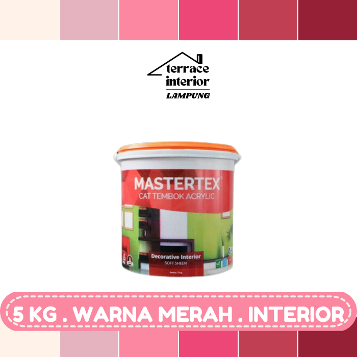 Jual Cat Tembok Interior Bital Asia Mastertex Warna Merah 5 KG | Shopee ...