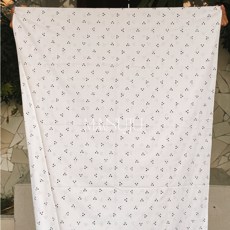 Jual Kain Batik Meteran Warna Putih Motif Biji Jeruk Premium Batik ...