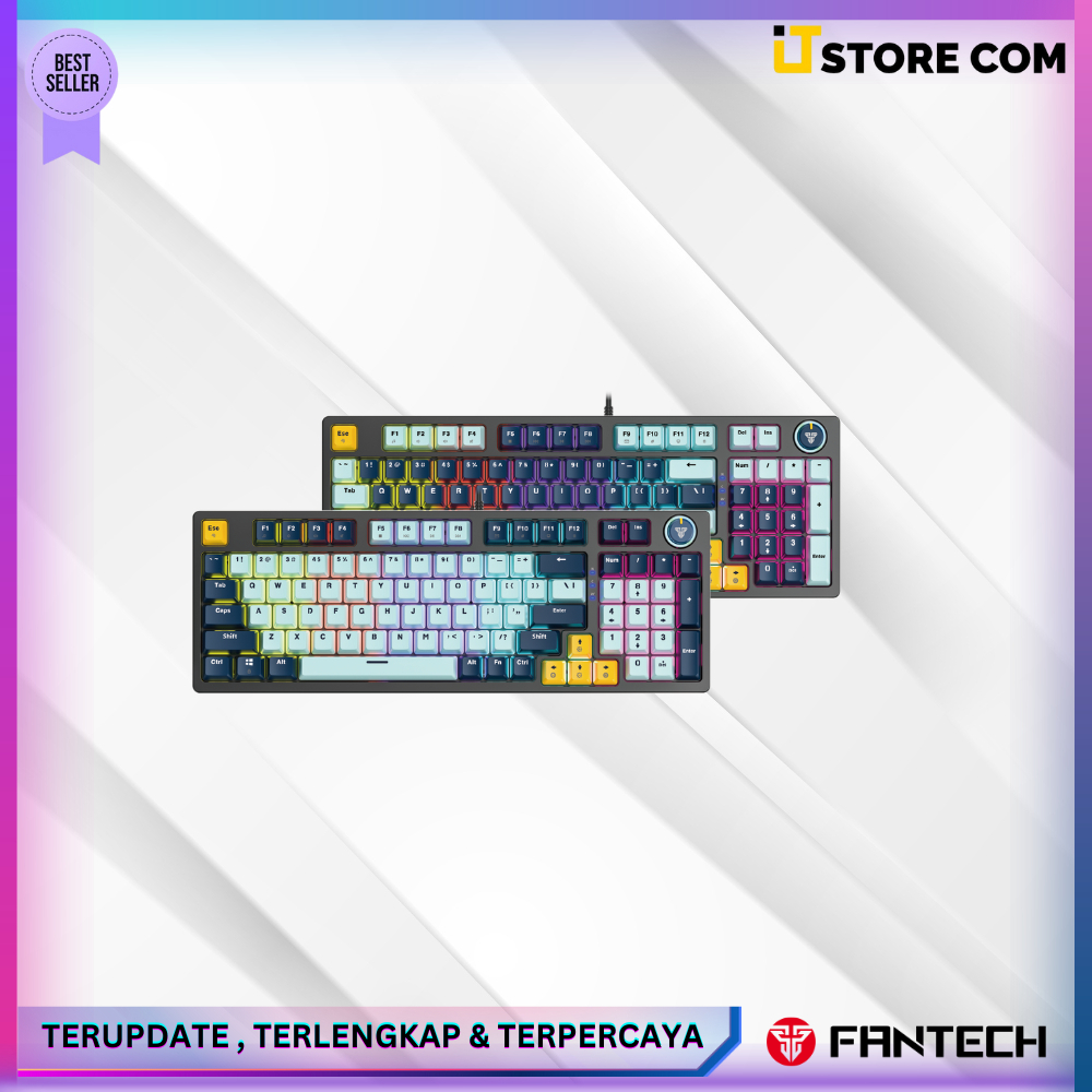 Jual Fantech ATOM96 MIZU MK890 V2 | 95% RGB MECHANICAL GAMING KEYBOARD - SKY BLUE, BLUE ...