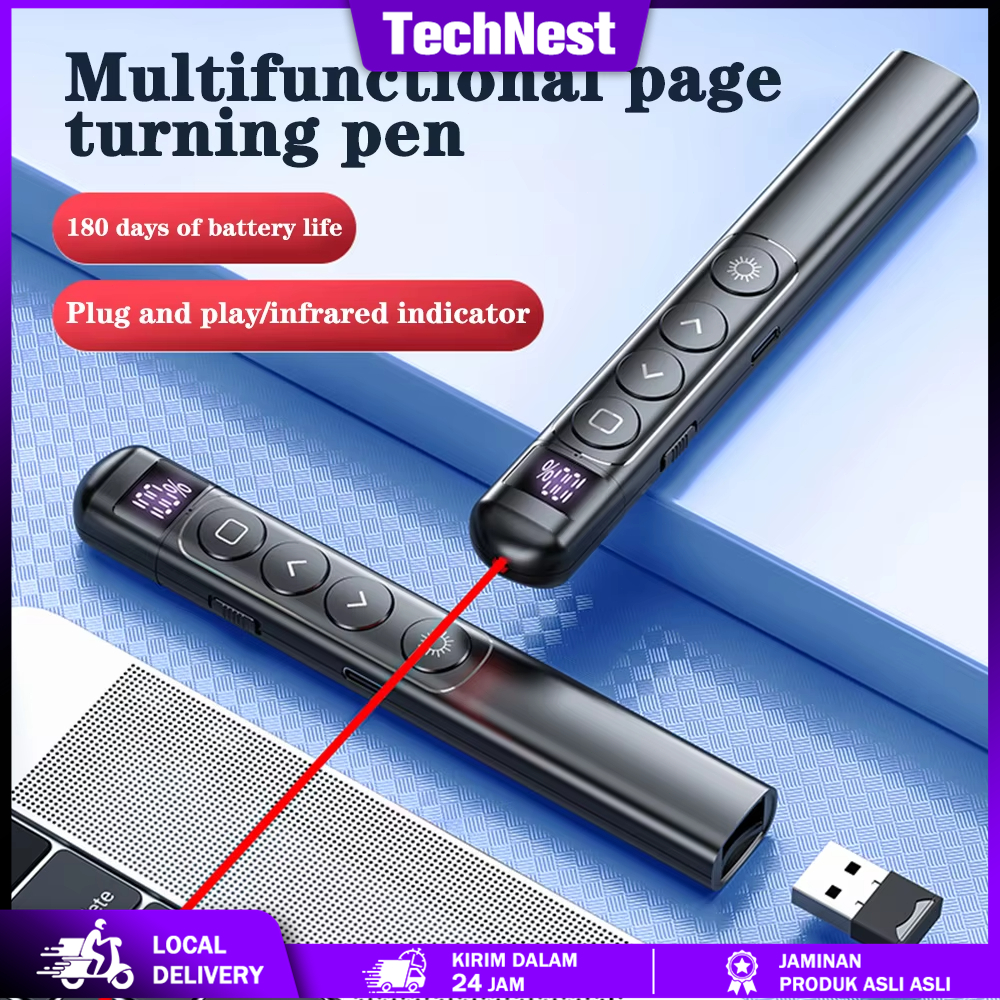 Jual Laser Pointer Pen Pointer Presentasi Wireless Presenter 2.4GHz ...