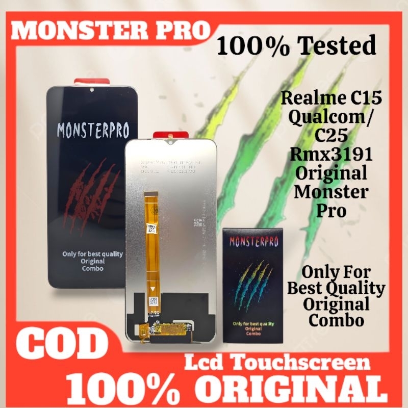 Jual LCD TOUCHSCREEN REALME C15 QUALCOM/C25 RMX3191 ORIGINAL | Shopee ...