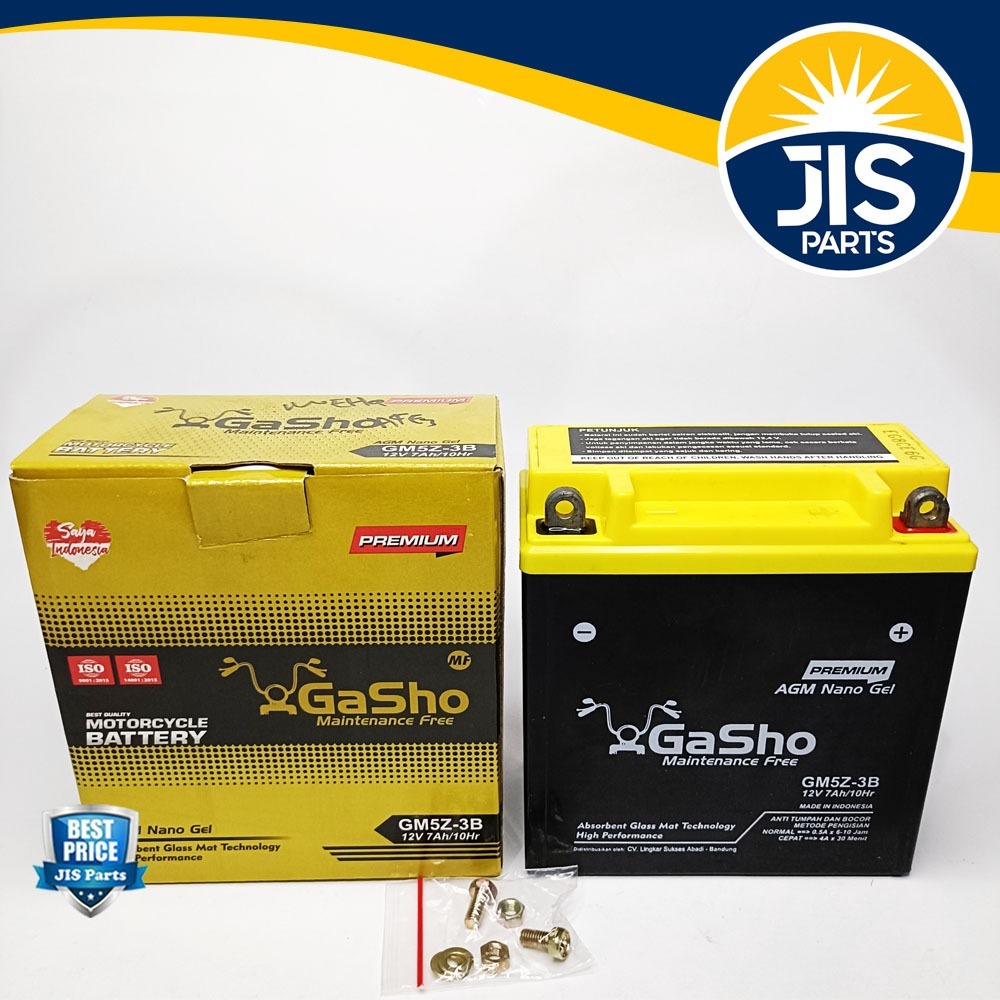 Jual AKI ACCU GaSho KERING GM5Z3B 100% ORIGINAL | Shopee Indonesia
