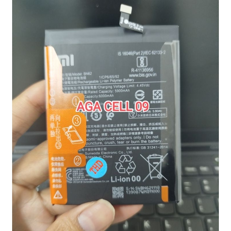Jual ORIGINAL NEW BATERAI XIAOMI POCO M3 / REDMI 9T MODEL BN62 | Shopee ...