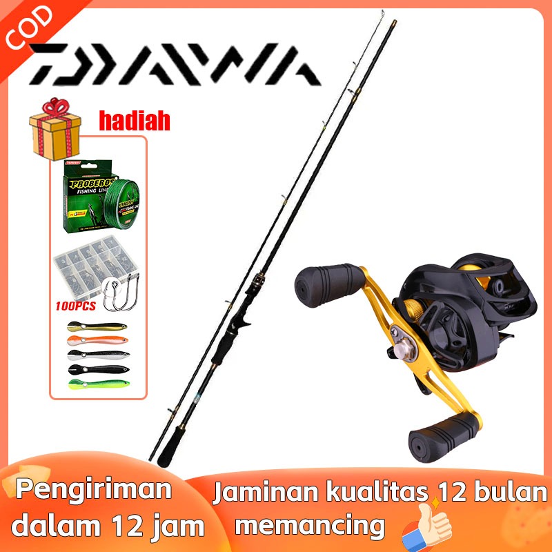 Jual 2024 New DAIWA 1.65-2.7m Pancing Set Power Hand Glass Fiber Metal ...
