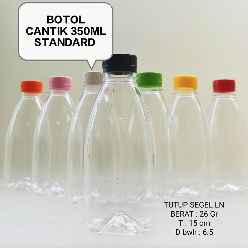 Jual Botol Cantik Standard 350ml LN || Botol plastik 350ml PET || Botol ...