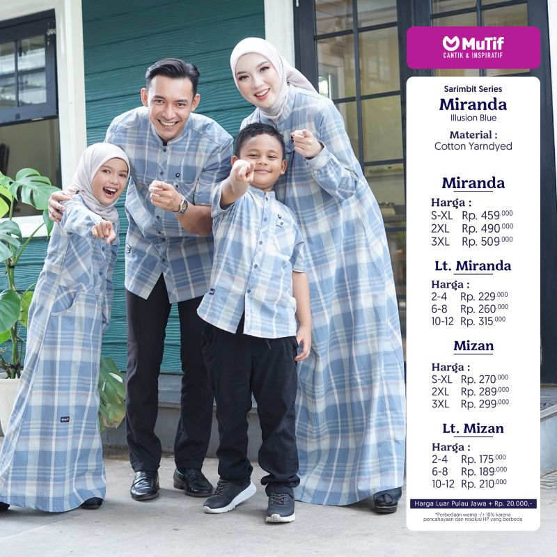 Jual SARIMBIT MUTIF 2025 MIRANDA ILLUSION BLUE | Shopee Indonesia