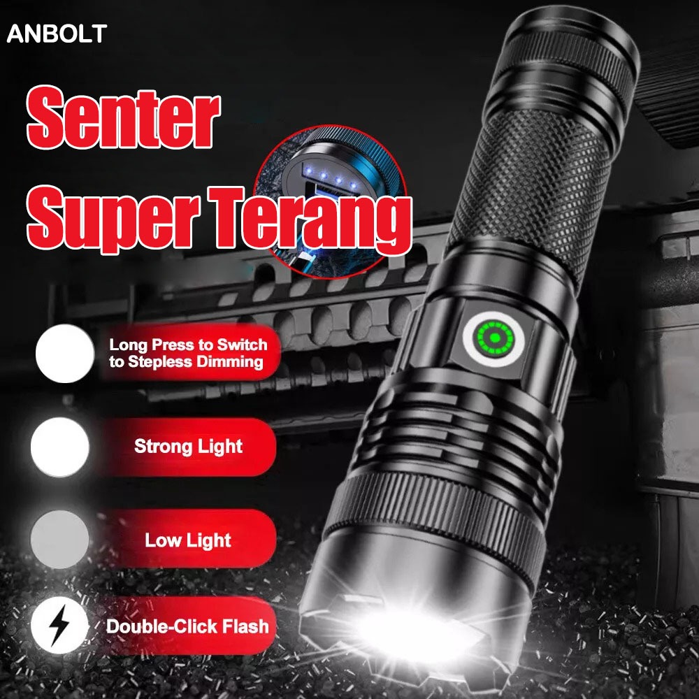 Jual 【Ready Jakarta】Anbolt Senter LED Super Terang 3 Modes Light A55 Waterproof Senter Laser ...