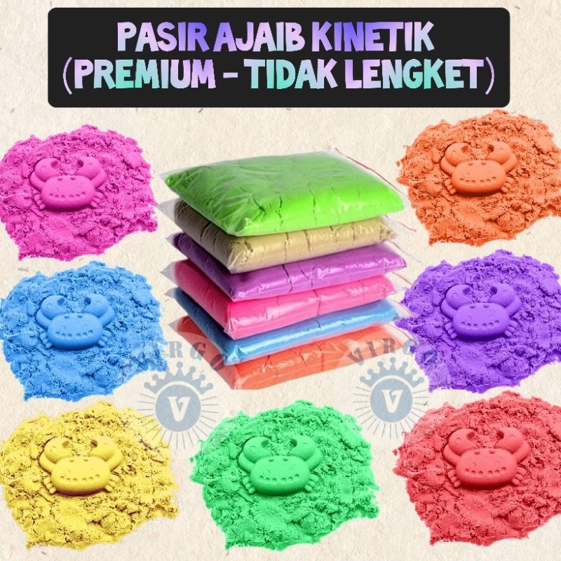 Jual {1 Kg} Mainan Anak Pasir Ajaib - Premium Magic Sand - 9 Pilihan ...