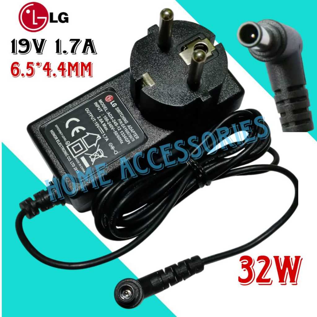 Jual Adaptor TV LG Dan Monitor LG 19V 1.6A 19V 1.7A 40W DC 6.5*4.4MM /Charger for LG Monitor 27 ...