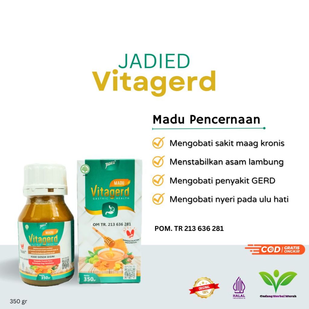 Jual Vitagerd Jadied 350gr Original Madu Untuk Mengatasi Masalah ...
